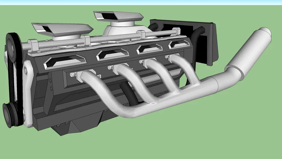 twin charged V8 ( W.I.P.) 3d model