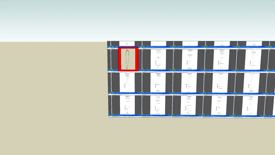 Wing cross section 3d model