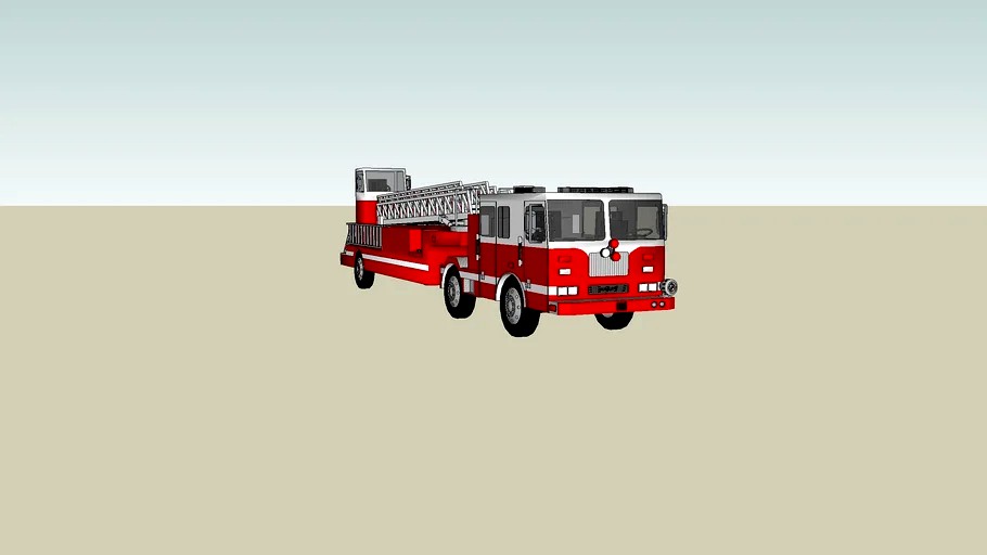 Tractor Dawn Ariel-Fire truck tiller 3d model