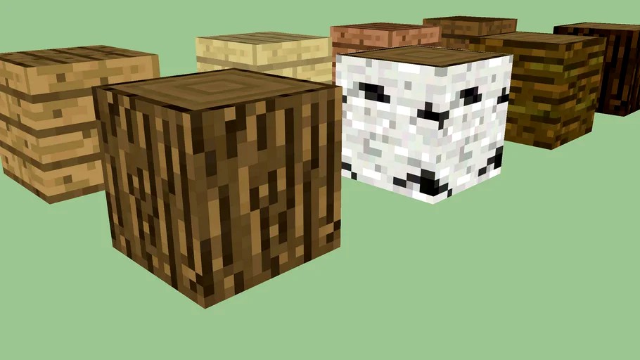 Minecraft Logs and Planks by Zapperier 3d model