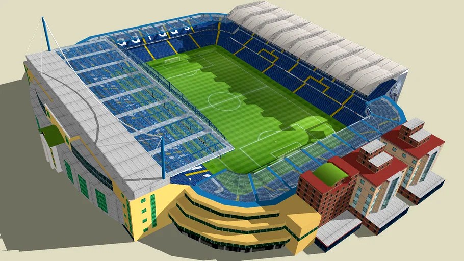 stamford bridge , chelsea stadium 3d model