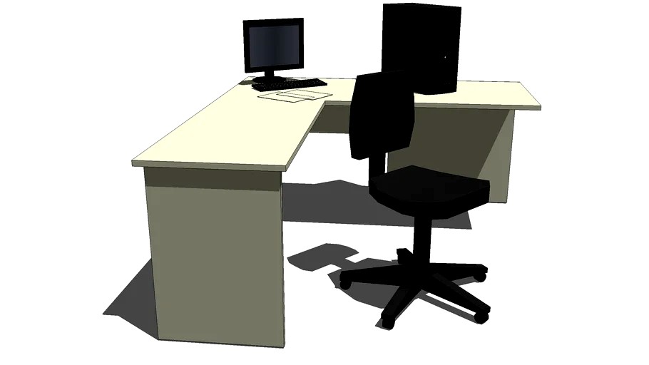 Simple Workstation 3d model