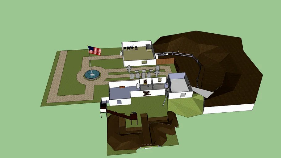 nazi zombies map 3d model