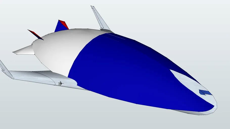 Blended Body Airship Helium Assisted Lift VTOL 3d model