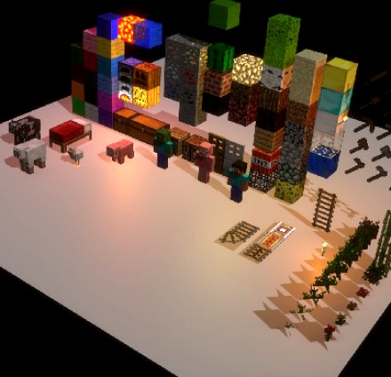 Minecraft Rigs And Blocks 3d model