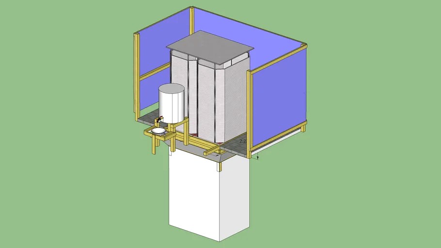 Camp latrine 3d model