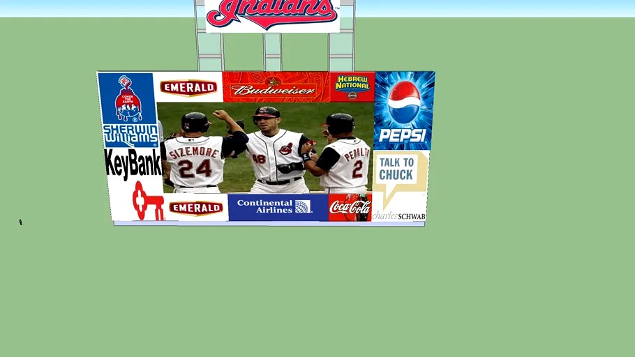 Progressive Field Scoreboard 3d model