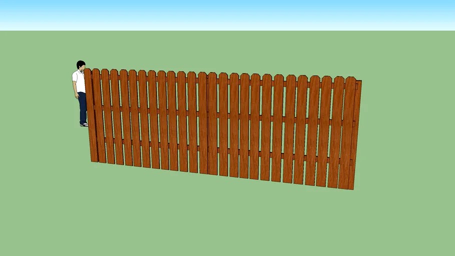 Wood Fence 3d model