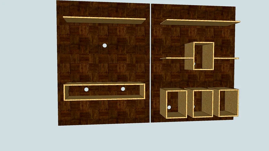 Painel em dois módulos 3d model