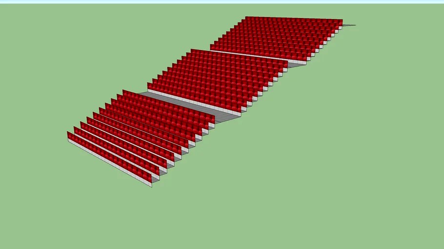 Simple stadium stand 3d model