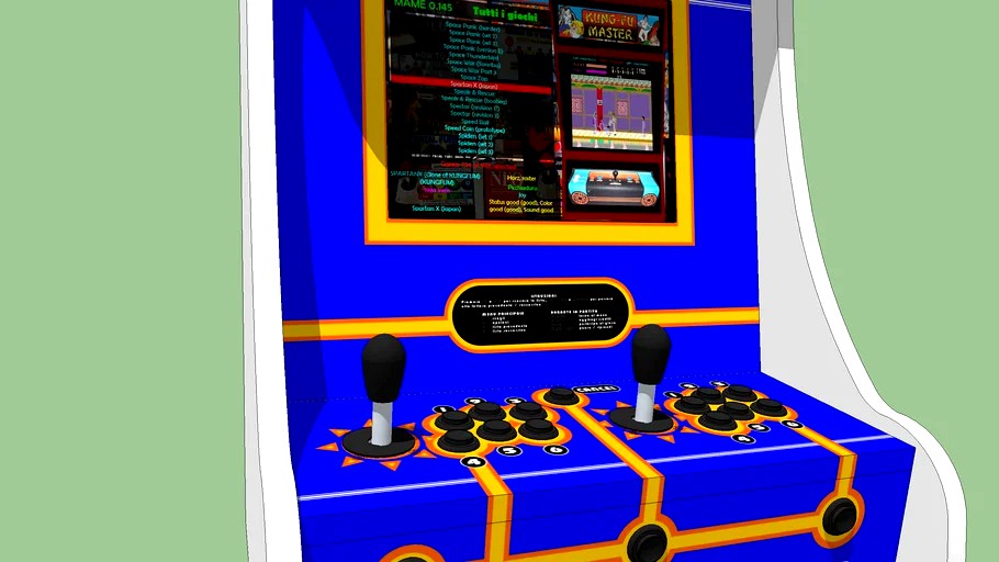 MAME Cabinet Wall Mounted (Final) 3d model
