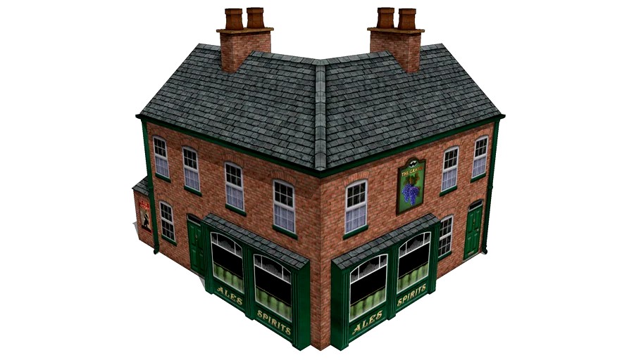 Street Corner Pub 3d model