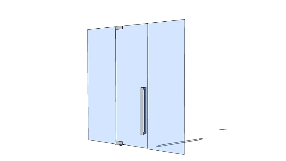 Glass pivot door 3d model