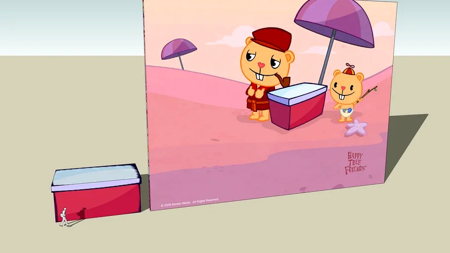 Happy Tree Friends Cooler 3d model