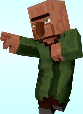 Villager Minecraft Rig 3d model