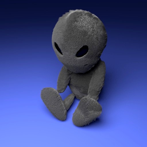 Fluffy Plush Alien 3d model