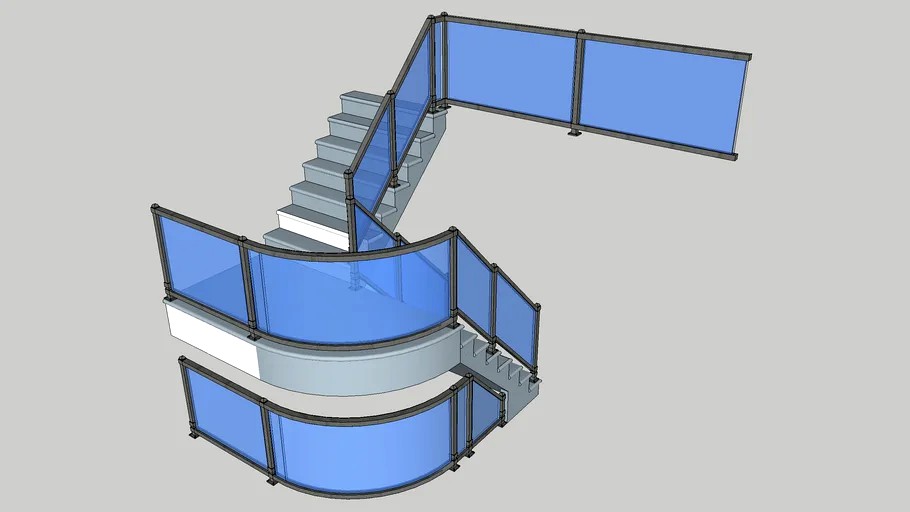 Glass Stair Case by Debbie Agnew 3d model