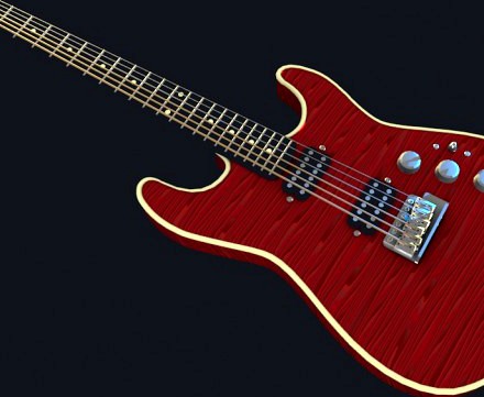 Dual Humbucker Jackson Sweetone Inspired guitar 3d model