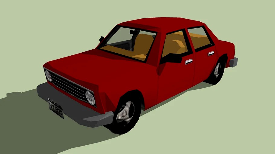 GTA III Beta Panto (Official Deleted Beta Car)+textures 959KB 3d model
