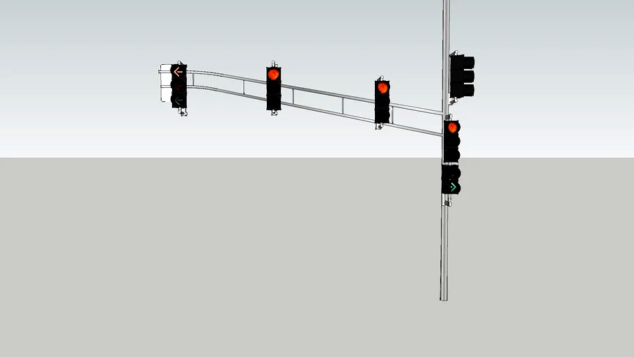 yet another traffic signal 3d model