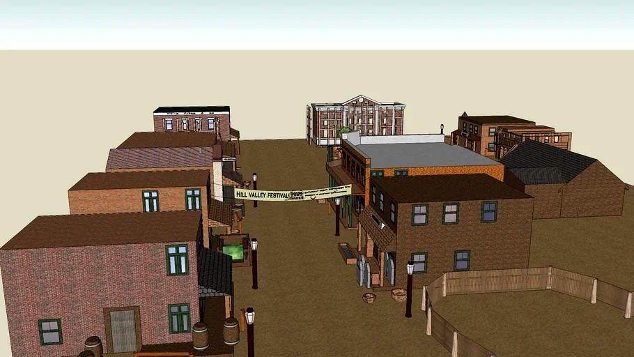 Hill valley 1885 ( Back to the future ) 3d model