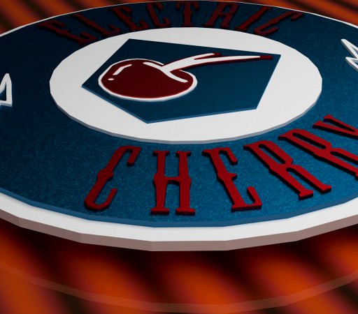call of duty zombies electric cherry logo 3d model