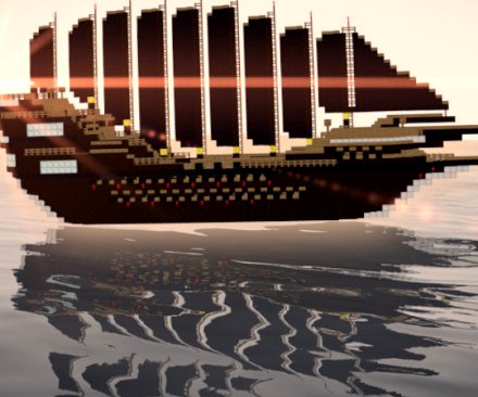 Minecraft Ship 3d model