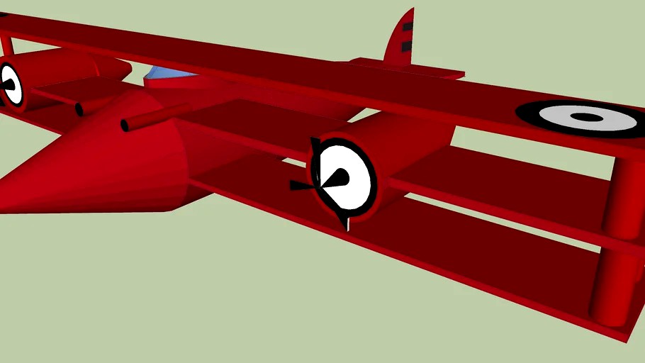 red baron(plane) 3d model