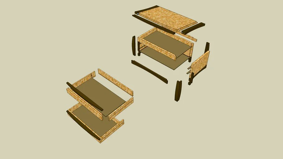 Exploded View Jewelry Box 3d Model