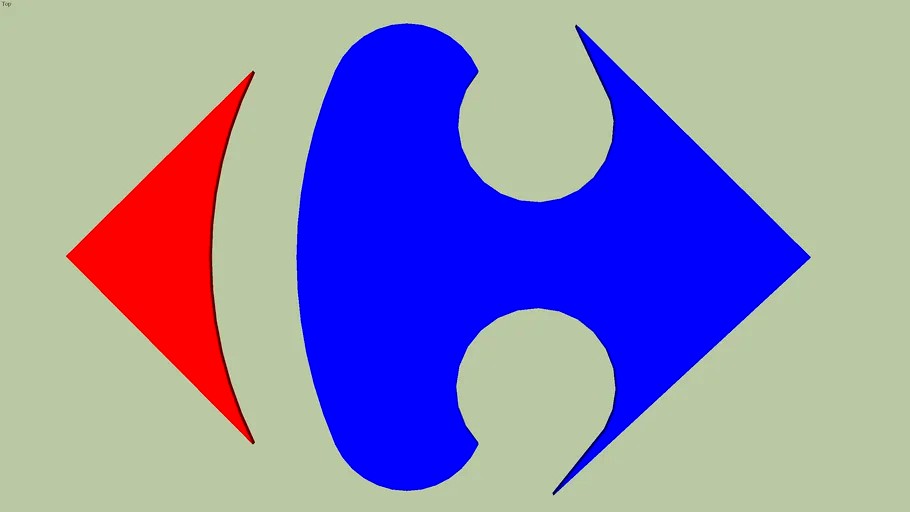 Logo 'Carrefour' 3d model