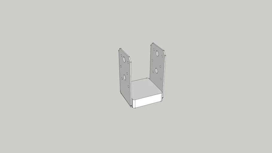 Simpson 4x4 Wood Post Base Bracket - ABU44 3d model
