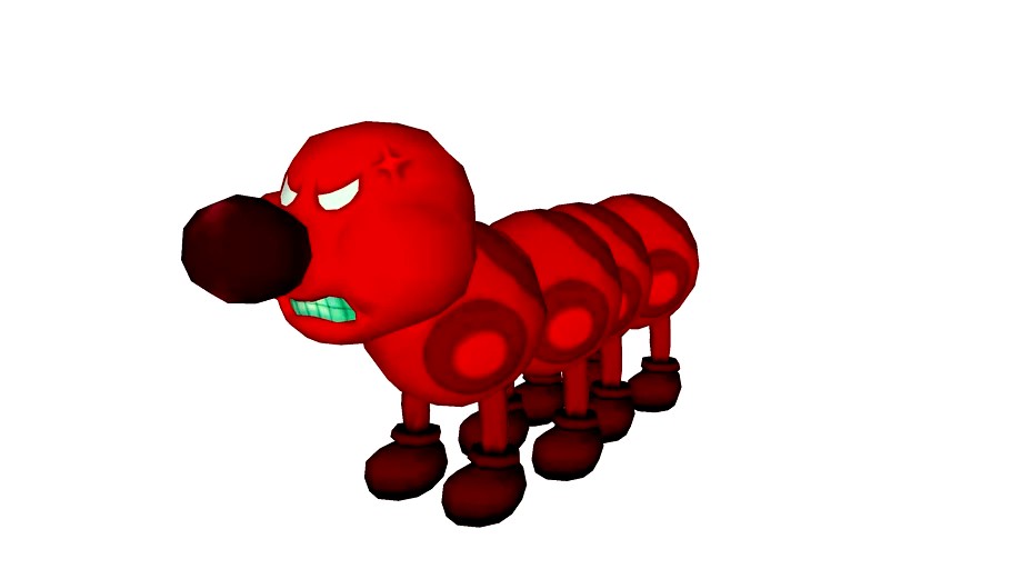 angry wiggler from super mario galaxy 3d model
