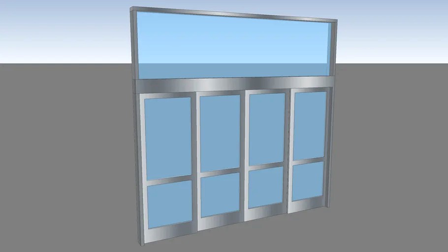 Sliding Doors - Storefront 3d model