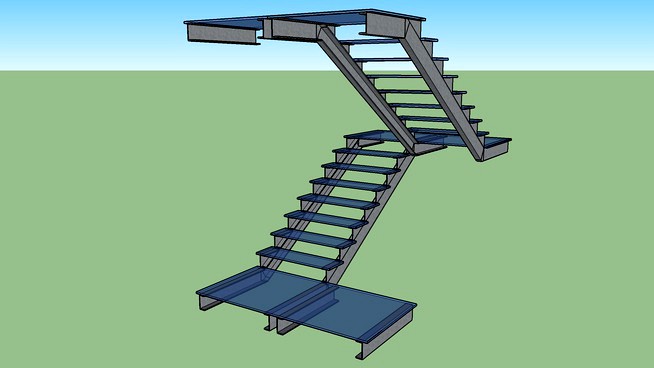Steel PFC Stair 3d model