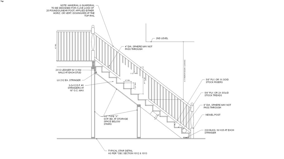 Typical stair detail 2D 3d model