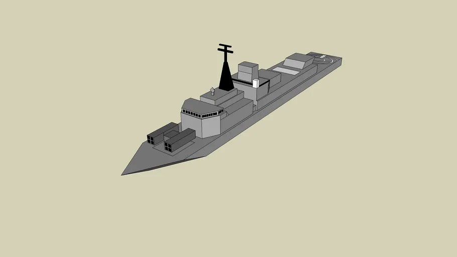 Destroyer Ship 3d model