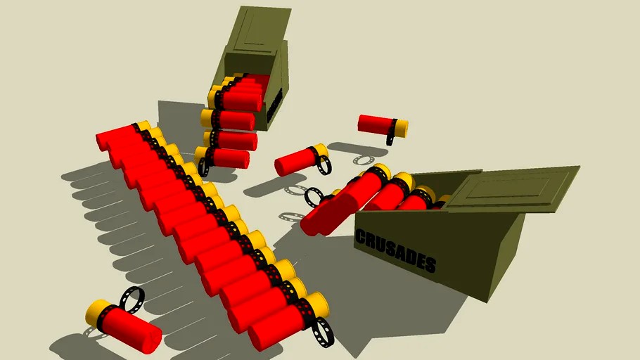 8 gauge shotgun shells 3d model