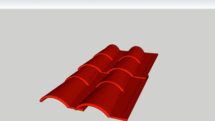 Teja ceramica mixta 3d model