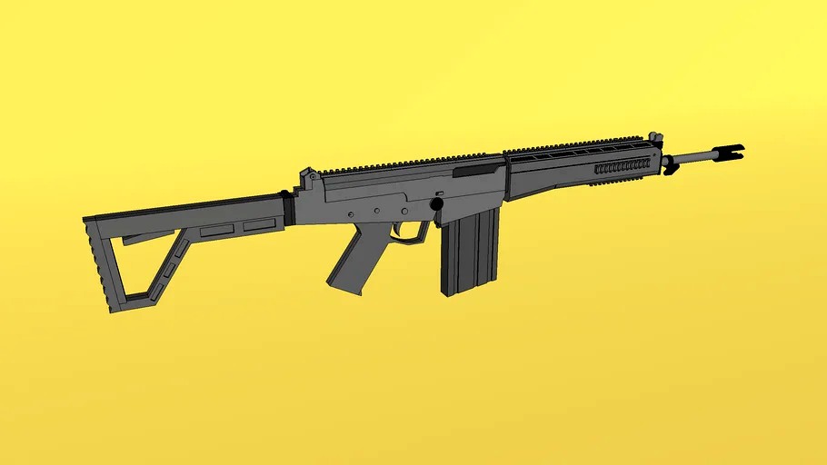 Imbel IA2 762 (Brazilian Rifle) 3d model