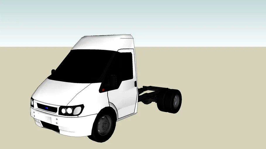 Ford Transit cab and chassis 3d model