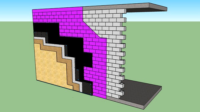 Sure Cavity on CMU Wall 3d model