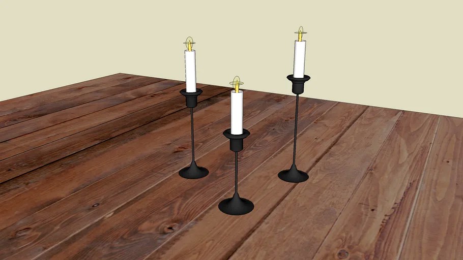 Candle and Sub-Surface Scattering (SSS) Example 3d model