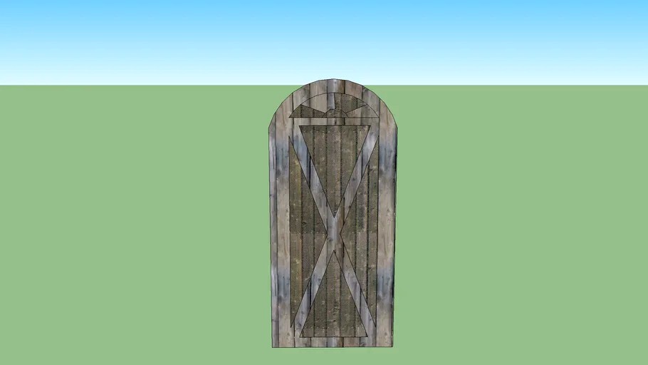 Wood gate 3d model