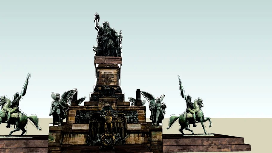 Monument Germania in berlin 3d model