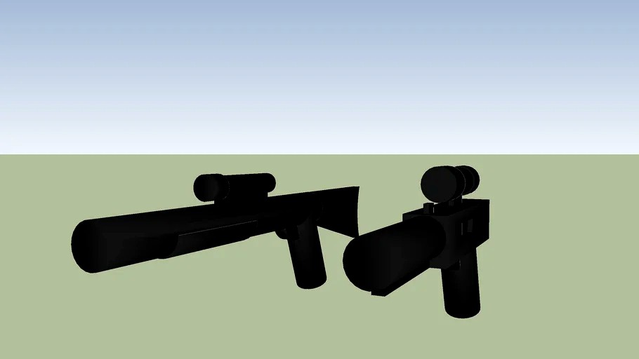 Lego Guns 3d model