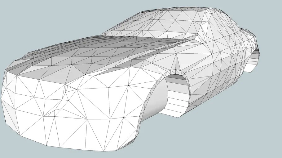 1st Sports Car Template 3d model