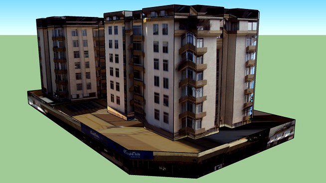 Edificio Los Héroes Chillan 3d model