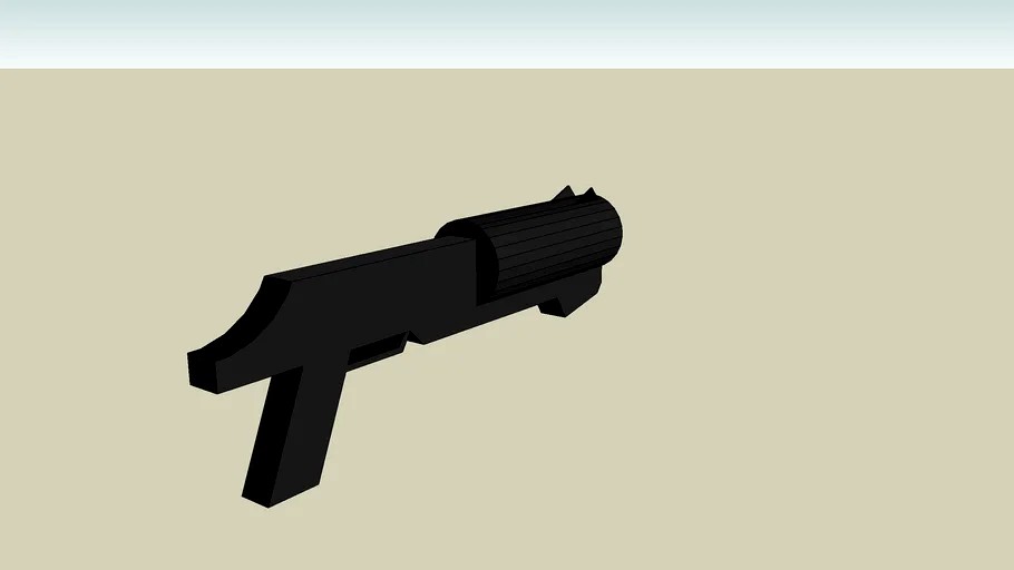 Captain Fordo (Alpha-77)'s DC-15s side arm blaster 3d model