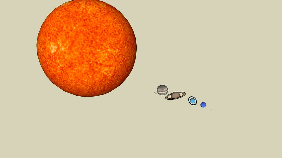 Solar System to Scale 3d model