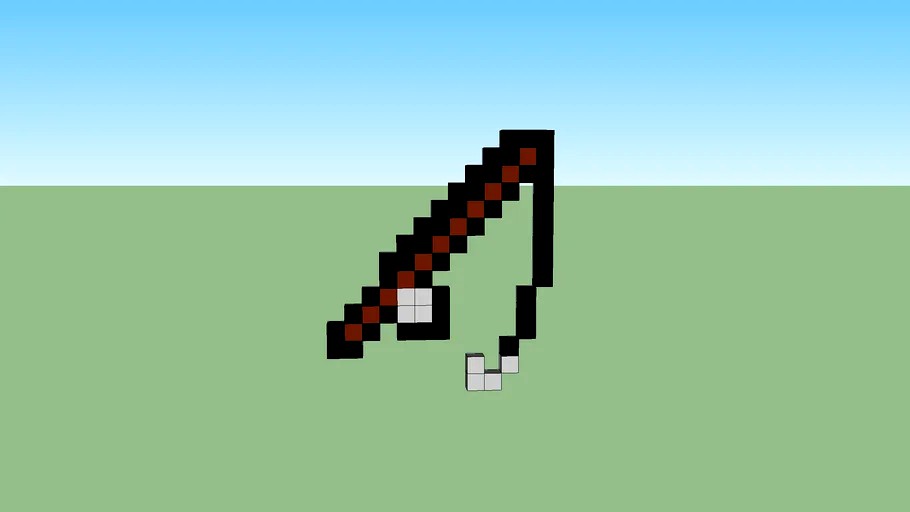 minecraft fishing rod 3d model
